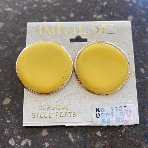 Impulse | Jewelry | Vintage Impulse Yellow Pierced Earrings With ...